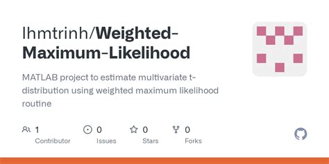 Github Lhmtrinhweighted Maximum Likelihood Matlab Project To