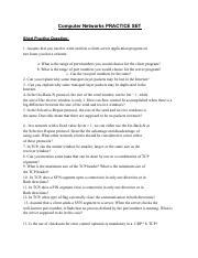 Computer Networks PRACTICE SET Pdf Computer Networks PRACTICE SET Short Practice Question