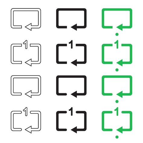 Premium Vector Vector Loop And Single Loop Icons In Three Styles For