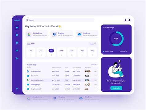 Cloud Dashboard Behance
