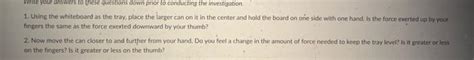 solved write your answers to these questions down prior to