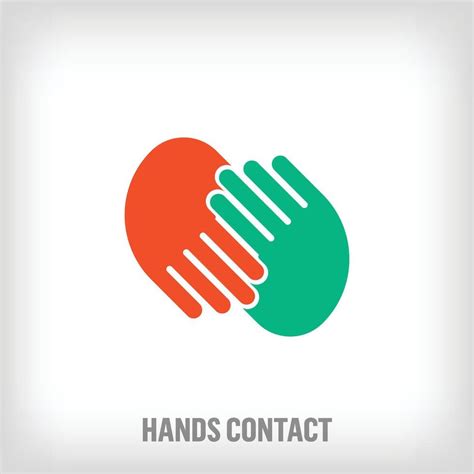 Creative Handshake Connection Logo Uniquely Designed Color Transitions