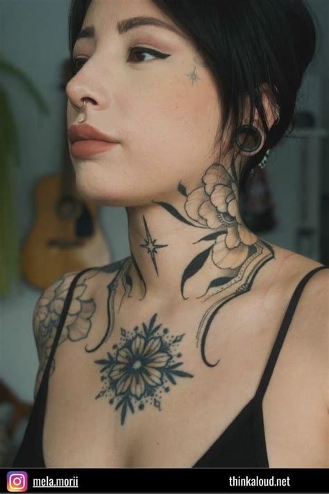 Cool Neck Tattoos Neck Tattoo Neck Tattoos Women Chest Neck Tattoo