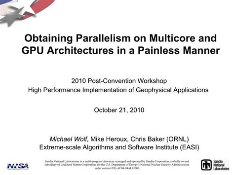 Pdf Obtaining Parallelism On Multicore And Gpu Architectures Mmwolfpresentations