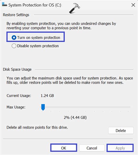 Fix System Restore Greyed Out In Windows 11