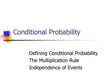 PPT Conditional Probability PowerPoint Presentation Free Download ID