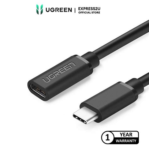 Ugreen Usb C Gen Male To Female Extension Data Cable Gbps M Black Shopee Malaysia
