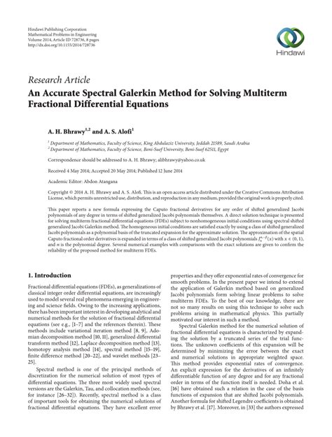 Pdf An Accurate Spectral Galerkin Method For Multi Term Fractional