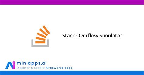 Stack Overflow Simulator Free Ai Powered Chatbot Miniappsai