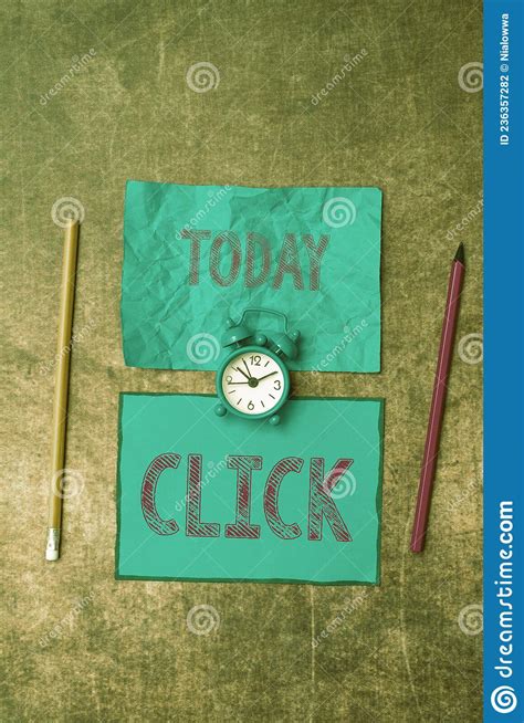 Handwriting Text Click Business Concept Act Of Pressing A Button On A