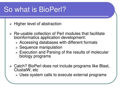 Ppt Bioperl Powerpoint Presentation Free Download Id 4347720