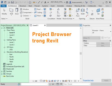 Tìm Hiểu Cách Quản Lý Project Browser Trong Revit Học Thật Nhanh
