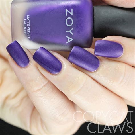 Gradient Stamping Over Zoya Savita Nail Polish Matte Purple Nails