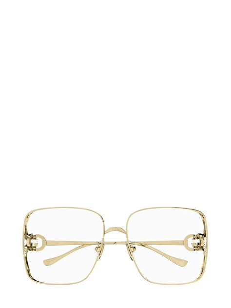 Gucci Oversized Rectangular Frame Glasses In Natural Lyst
