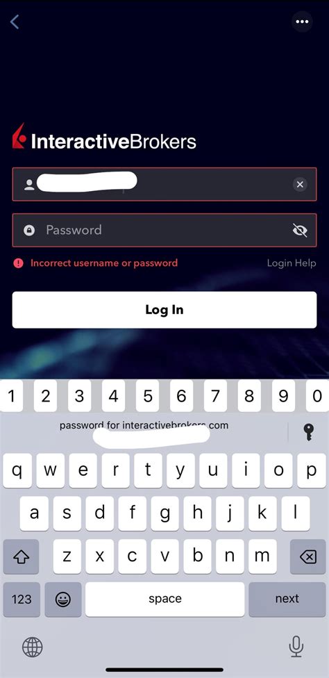 Why Incorrect Password Rinteractivebrokers