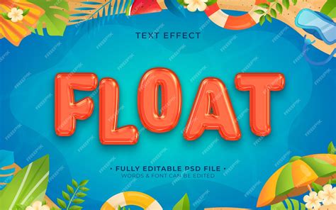 Premium Psd Float Text Effect