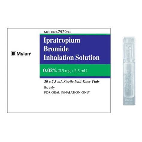Ipratropium Bromide For Inhalation Solution 0 02 0 5 Mg 2 5 Ml Via