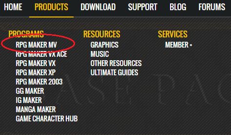 Missing Link To RPG Maker MV In Products Scroll Menu RPG Maker Forums