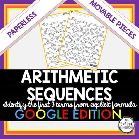 Arithmetic Sequences Digital Maze Activity For Distance Learning