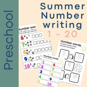 Numbers 1 To 20 Writing Practice No Prep By The Portable Mom TPT