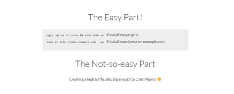 Easyengine Nginx Et Wordpress En Quelques Minutes Jesuisadmin