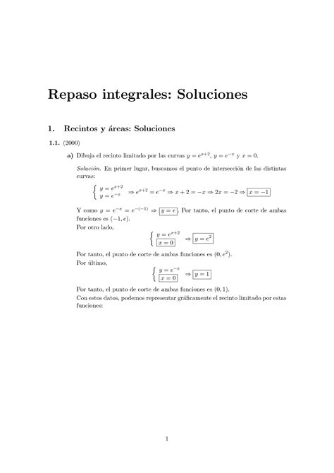 SOLUTION: 2Bach Integrales Ejercicios resueltos - Studypool