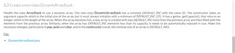 Solved 13 Create A New Class Dynamicarraystack Modify The
