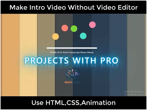 how to make intro video with html css css animation how to make