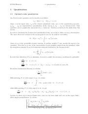 Quantization Handout Pdf EC Handout Quantization Quantization Optimal