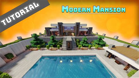 Minecraft Modern Mansion Exterior Tutorial Youtube