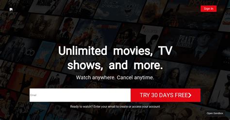 Netflix Clone Website Flexbox Codesandbox