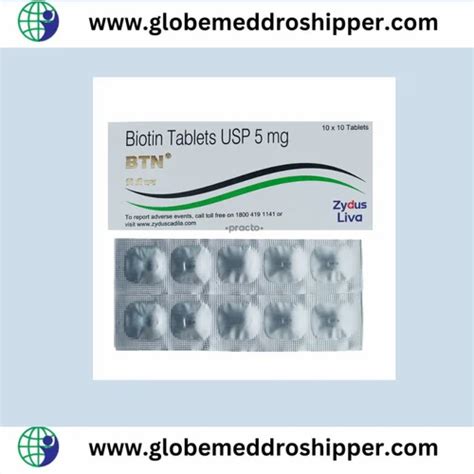 Btn 5 Mg Tablets At ₹ 84 Box Vitamin B7 Tablet In Nagpur Id 25238489497