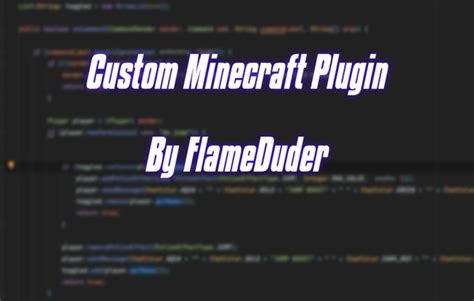Code A Custom Minecraft Plugin By Flameduder Fiverr