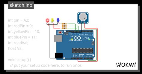 3 Led And Ptentiometer Wokwi Esp32 Stm32 Arduino Simulator