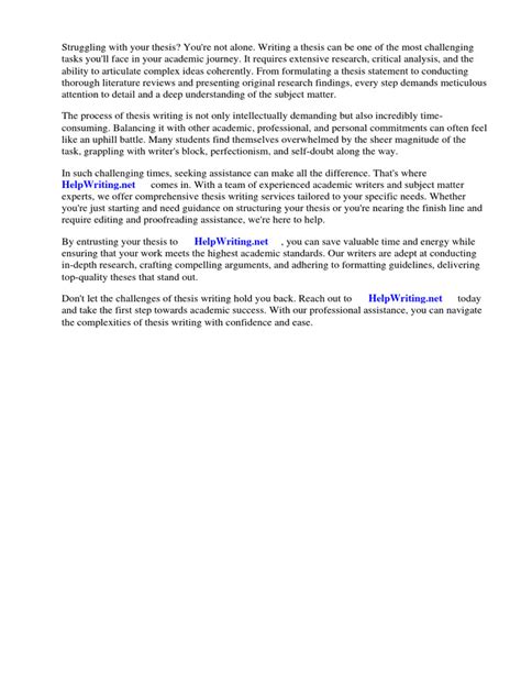 Summary Of Thesis Writing Download Free Pdf Essays Thesis