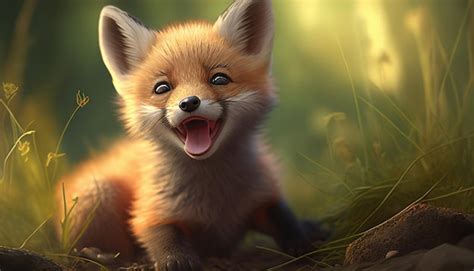 Premium Photo A Fox That Is Smiling And Smiling