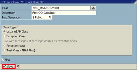 How To Create First Abap Global Class Simple Calculator In Transaction Se24 Part I Sapported