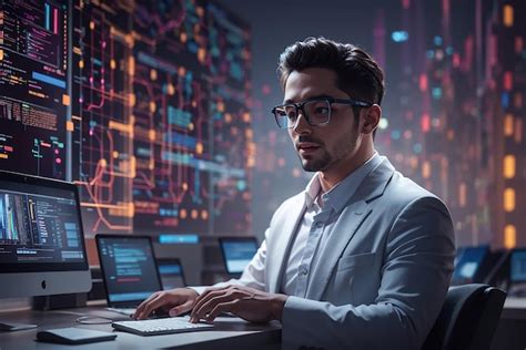 Premium Photo Data Science And Big Data Technology Scientist Computing Analysing