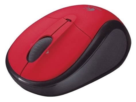 Logitech V220 Cordless Optical Mouse For Notebooks Scarlet Red