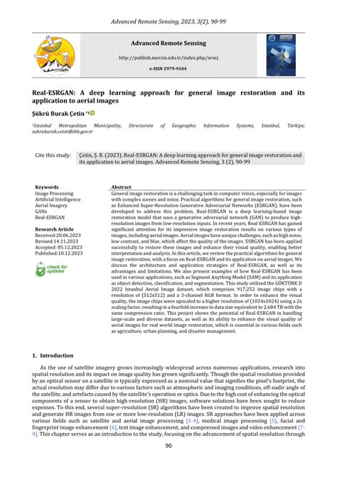 Pdf Real Esrgan A Deep Learning Approach For General Image Restoration And Its Application To