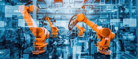 Automated Robotic Arms In Modern Manufacturing Unit Premium Ai