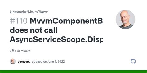 Mvvmcomponentbase Does Not Call Asyncservicescopedisposeasync · Issue 110 · Klemmchr