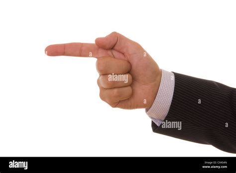 A Male Hand Pointing With His Finger Stock Photo Alamy