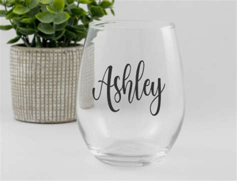 Personalized Stemless Wine Glass Custom Stemless Wine Glass Etsy