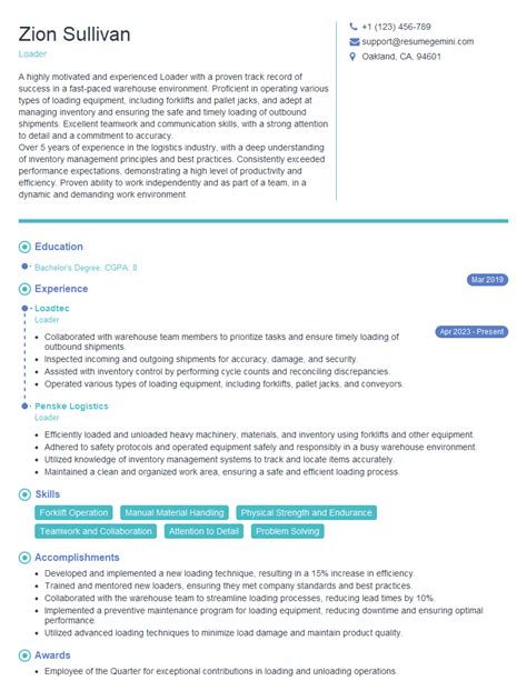 Top 10 Questions For Loader Interview Resumegemini Online Resume Builder