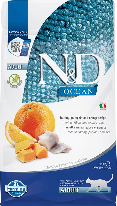 Farmina Nandd Ocean Herring Pumpkin Orange Adult Cat 300g Pnd0030032 29