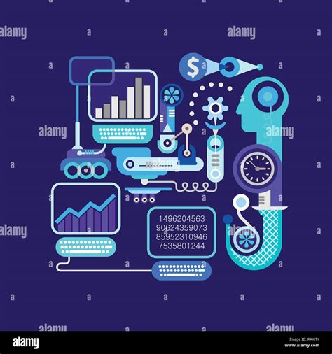 E Commerce Vector Illustration Isolated On A Blue Background Stock Vector Image And Art Alamy