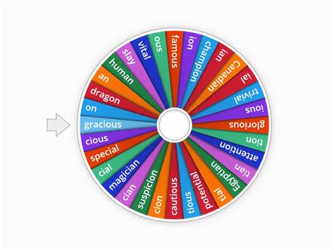 Basic Suffix Grid Spin The Wheel