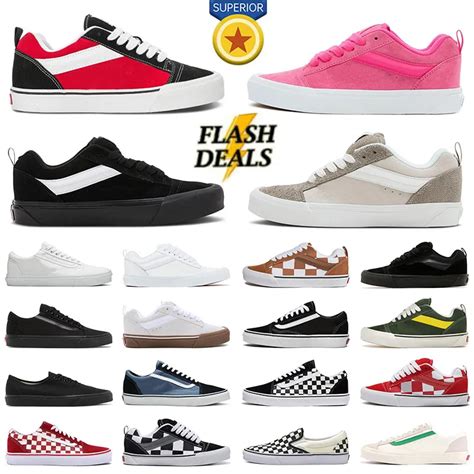 Classic Knu Skool Sneakers Low Mens Designer Shoes Triple Imran Potato Black White Gum Red Suede