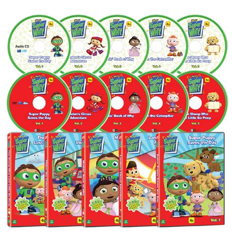 Dvd 뉴 슈퍼와이 Super Why 4집 10종 세트 웬디북
